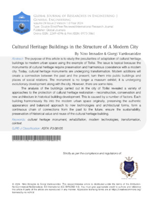 Cultural Heritage Buildings in the Structure of a Modern City | Global ...